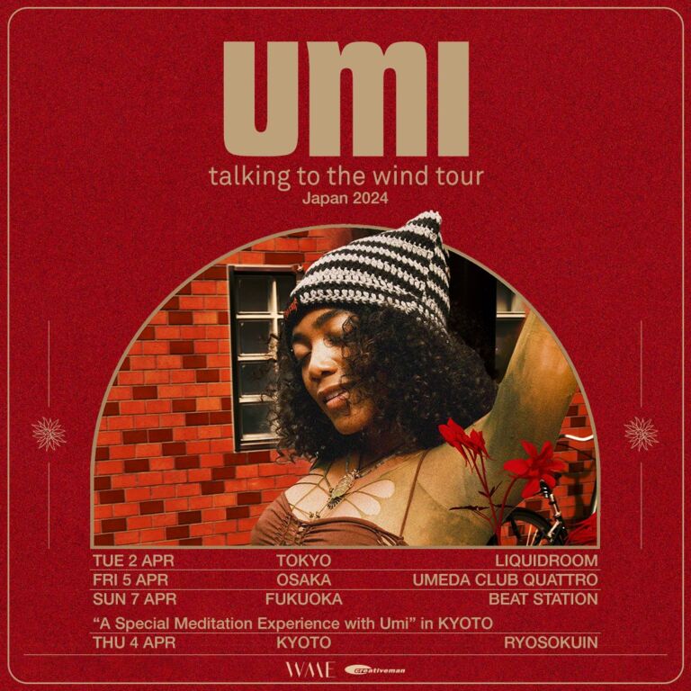 UMI、最新EP『talking to the wind』を記念した初の日本単独ツアー開催決定